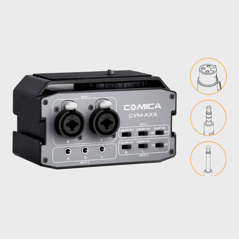 Dual-Channel XLR Audio Mixer w/ Preamp (CoMica) - Ikan