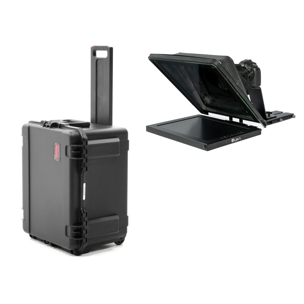 Professional 17" High Bright Beam Splitter Teleprompter Travel Kit - Ikan