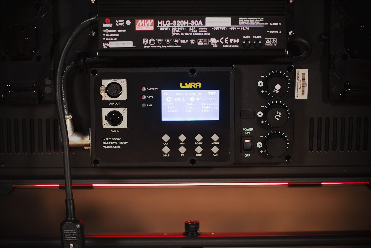 Lyra RGBW 1 x 2 Soft Panel Digital Color Light with DMX - Ikan