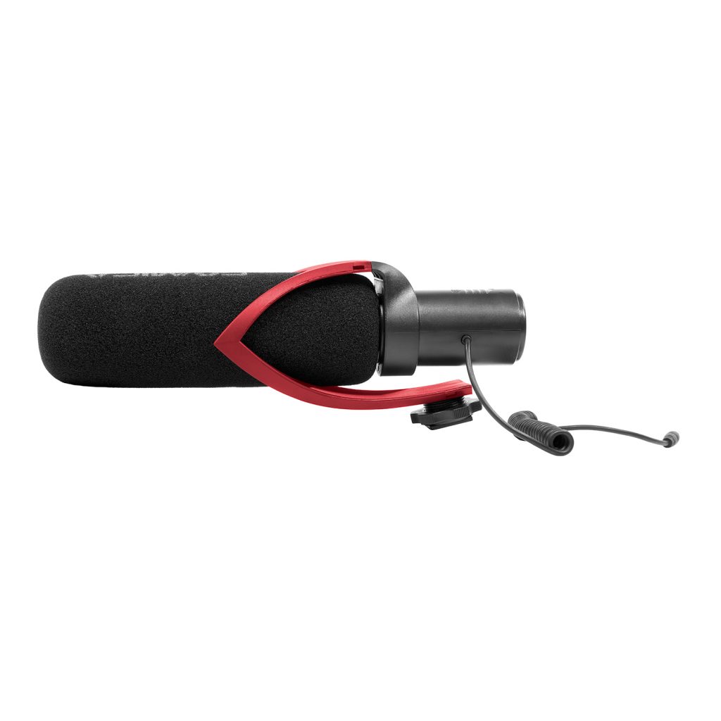 Super-Cardioid Directional Shotgun Mic w/3.5mm Jack (Red) (CoMica) - Ikan