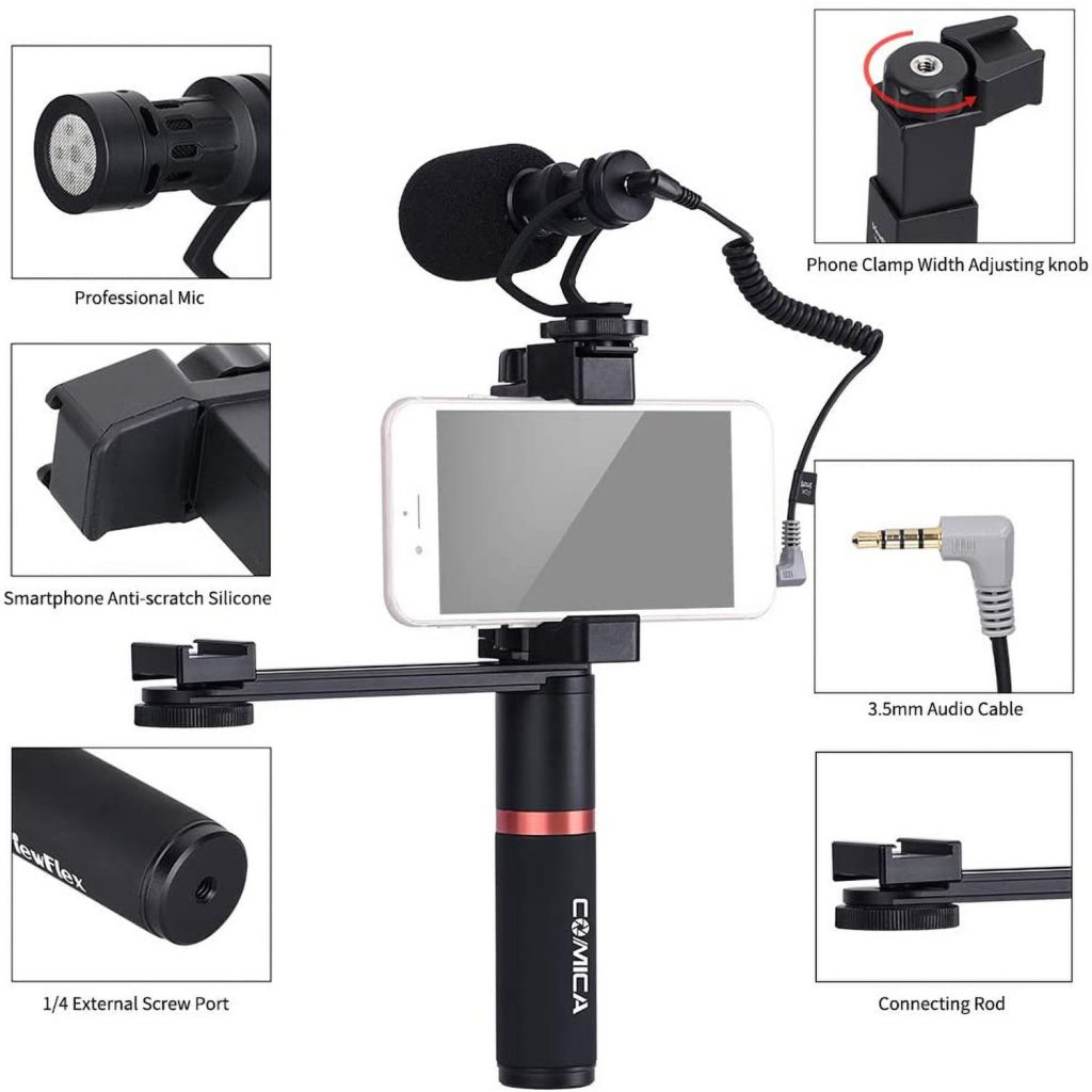 Full Metal Mini Compact On-Camera Directional Shotgun Video Mic Kit w ...