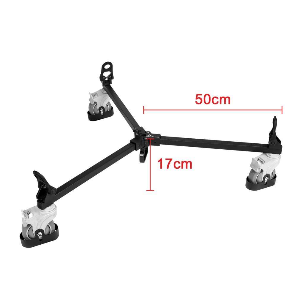 Universal Middleweight Tripod Dolly with Cable Guards 132 lb Payload (E ...