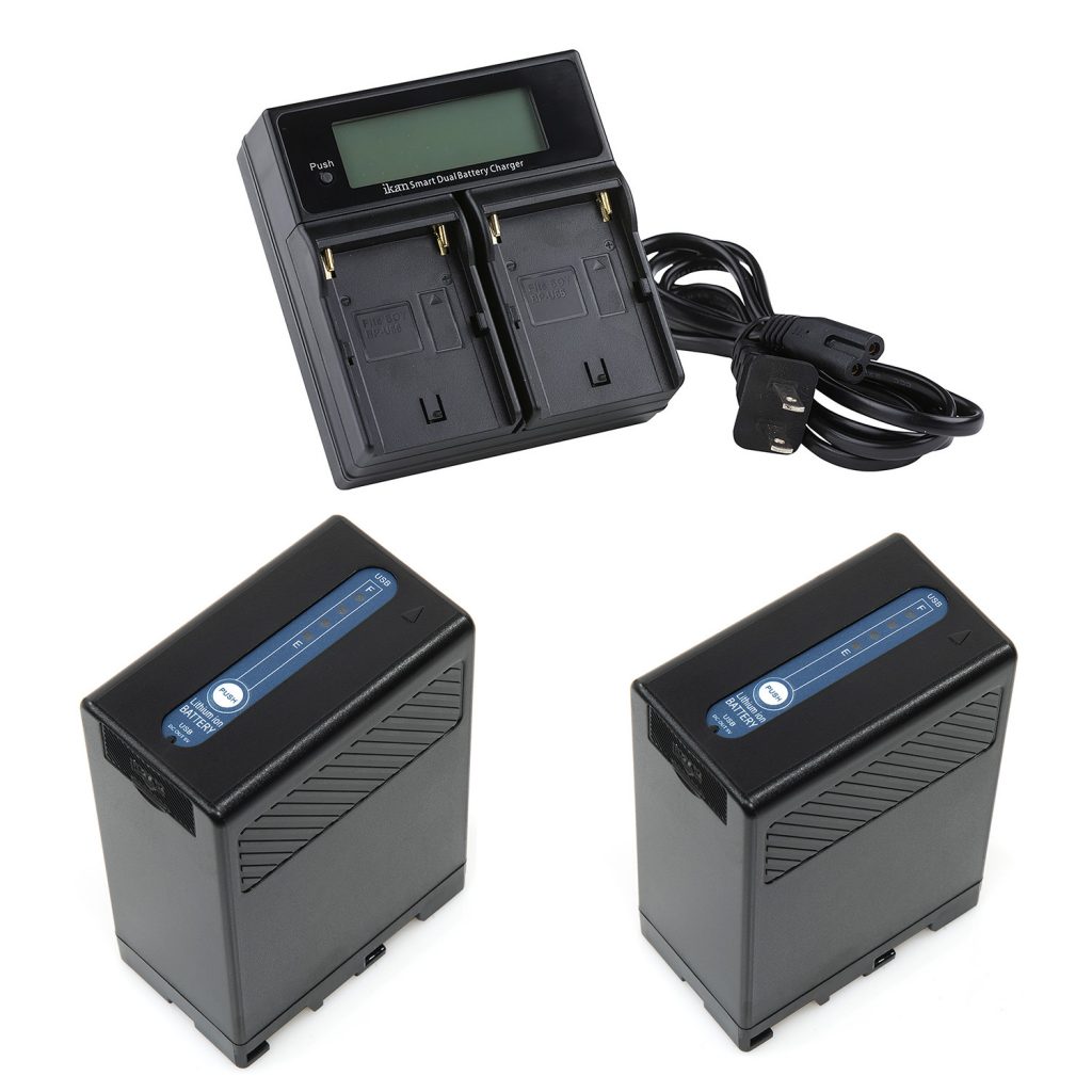 DV Camera Battery Kit w/ 2x BP-U68 Replacement Lithium Batteries and ...