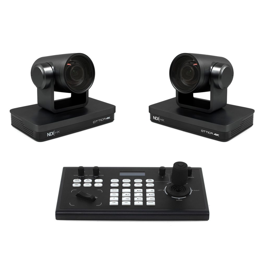 OTTICA™ 4K Bundle w/ 2 NDI®|HX PTZ Cameras, 1 IP Controller - Ikan