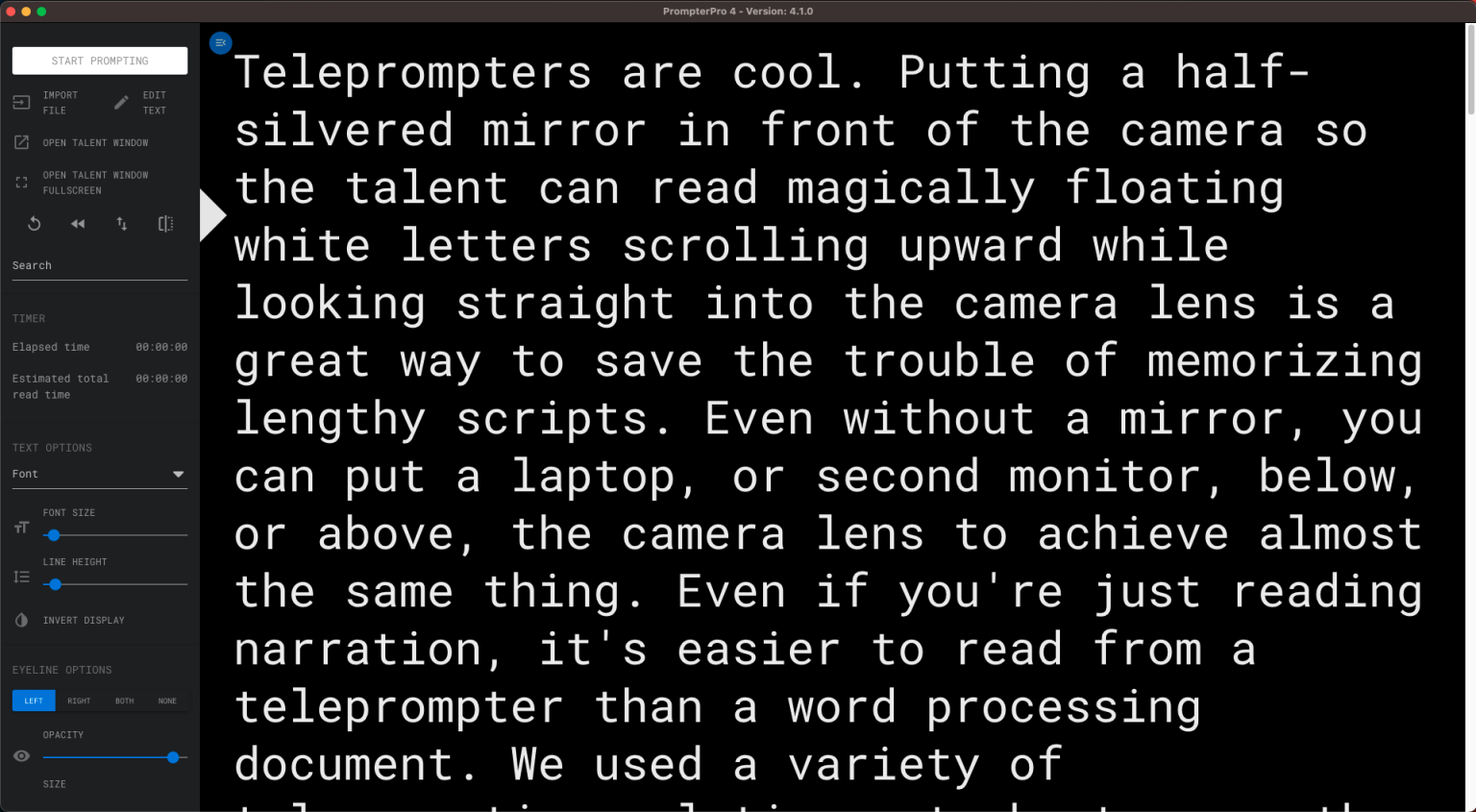 PrompterPro 4 Teleprompting Software for PC & Mac (Physical Disc ...