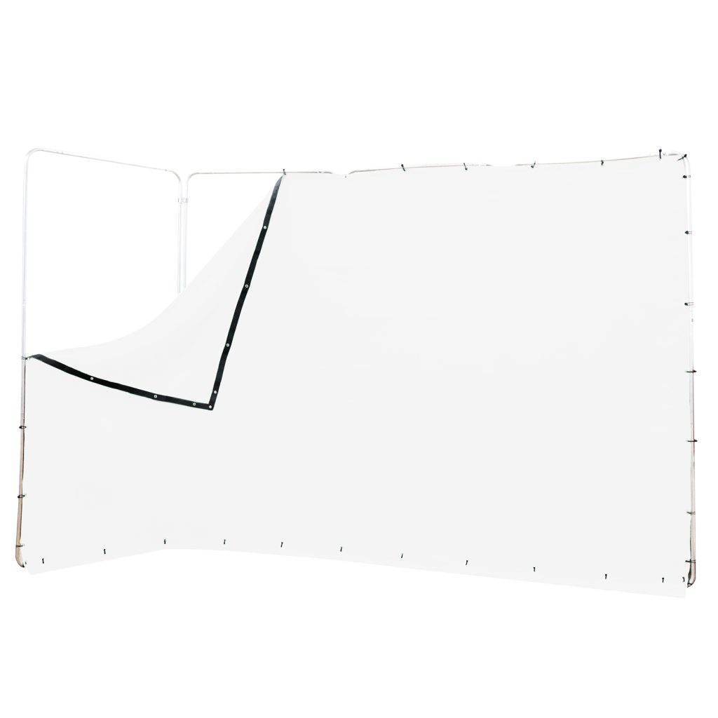 13.1' Portable Panoramic Backdrop Screen (White) - Ikan