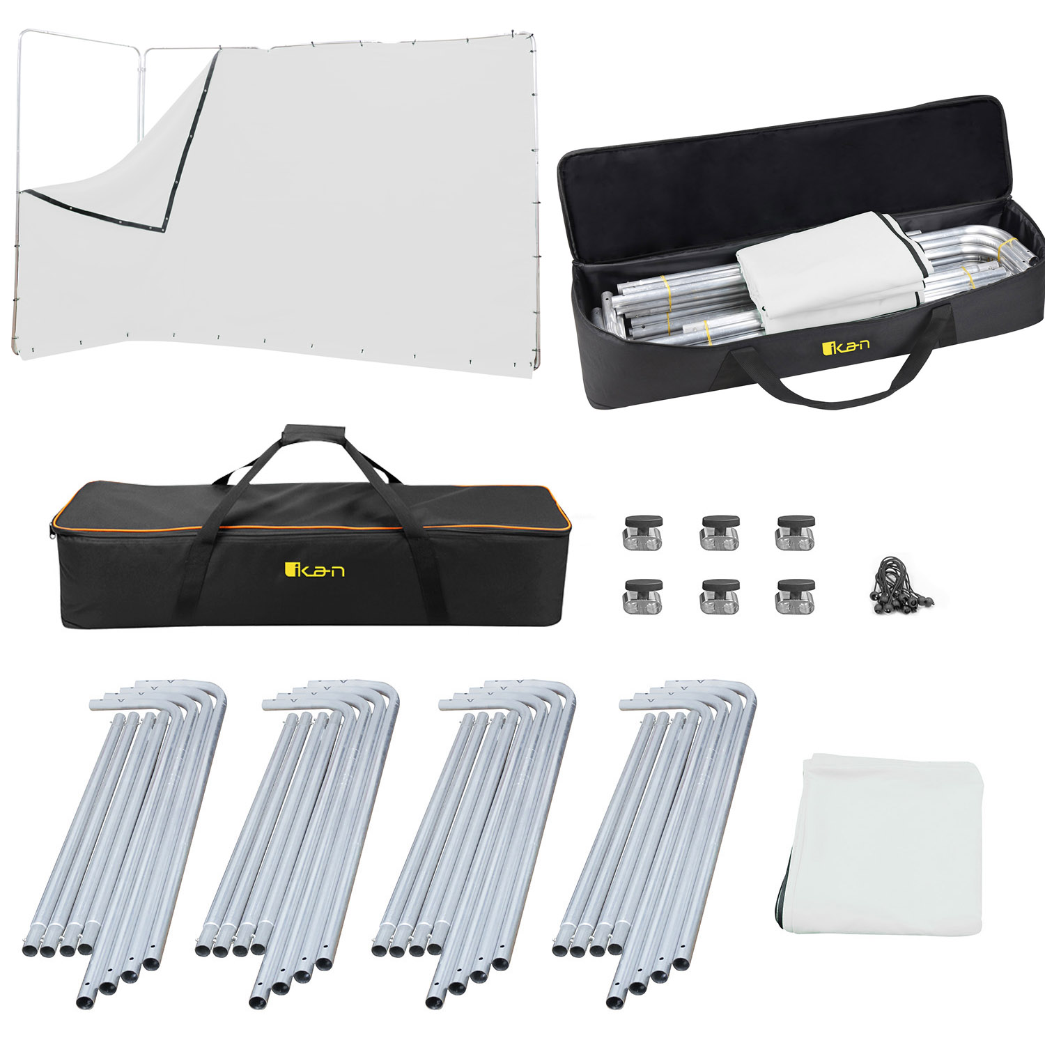 13.1' Portable Panoramic Backdrop Screen (White) - Ikan