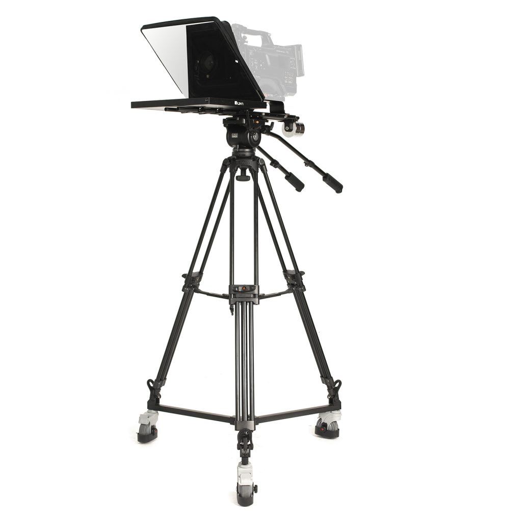 17" Teleprompter, Tripod & Dolly Turnkey w/ Travel Case - Ikan