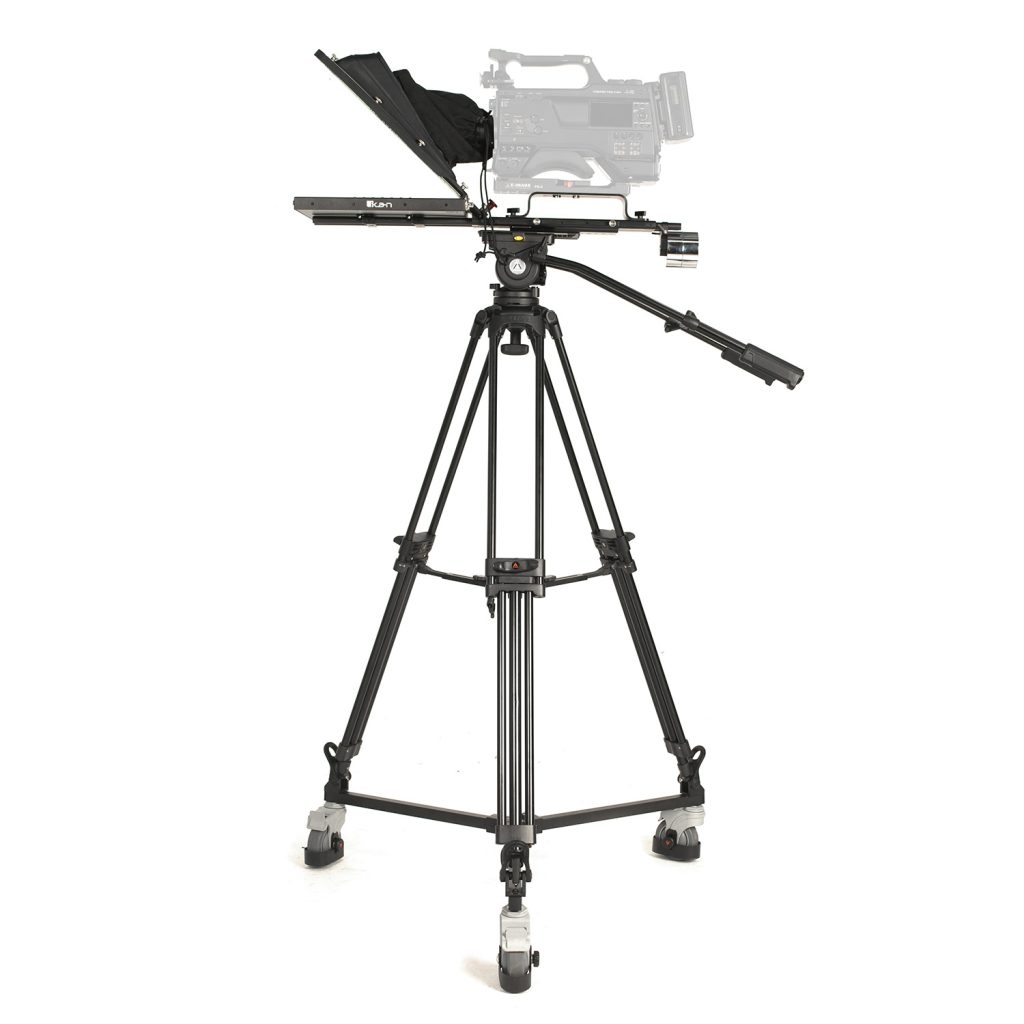 17" Teleprompter, Tripod & Dolly Turnkey w/ Travel Case - Ikan