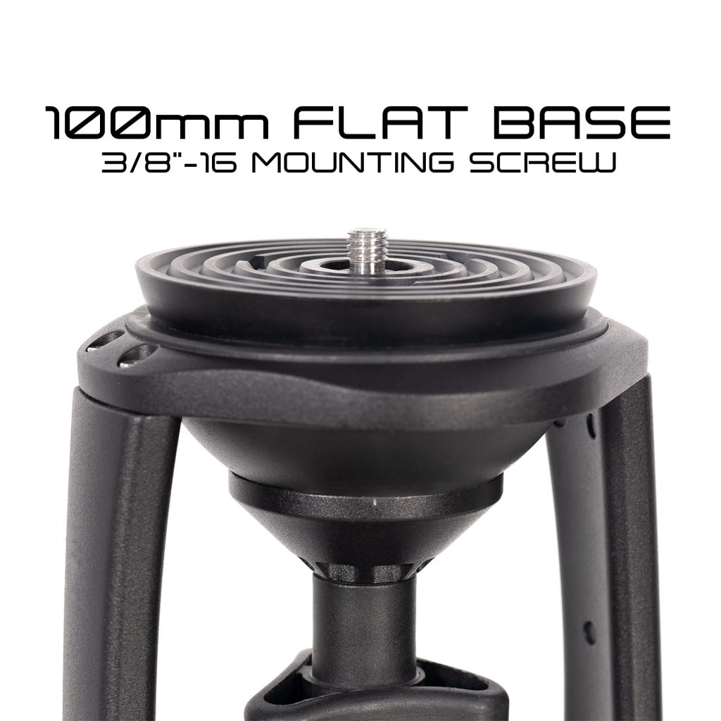 Pneumatic Aluminum PTZ Pedestal w/ 100mm Flat Base, 44 lbs Payload (E ...