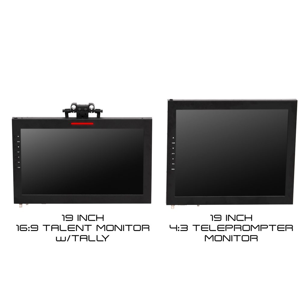 19" SDI Teleprompter, Pedestal & Dolly Turnkey w/ Widescreen Talent ...