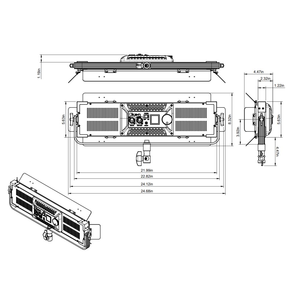 Lyra POE Low Profile Bi-Color Studio Panel Soft LED Light w/ ArtNet and ...