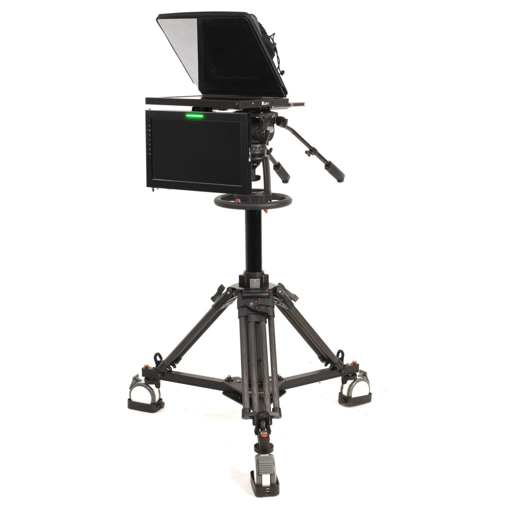 17" SDI Teleprompter, Pedestal, & Dolly Turnkey w/ 19" Widescreen ...
