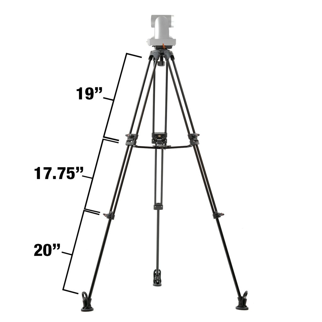 Aluminum Tripod, Dolly, 75mm Flat Base, & Quick Release Plate for PTZ ...