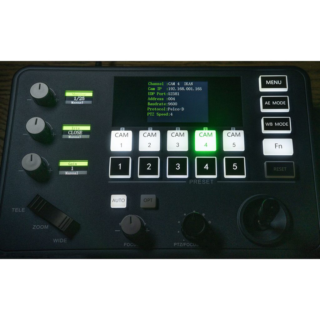 OTTICA IP PTZ Camera Controller, Supports IP VISCA, Serial Port VISCA ...