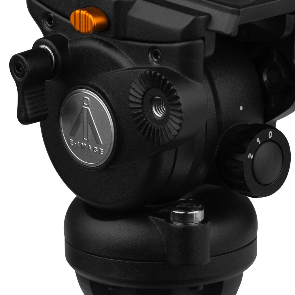 2-Stage Aluminum Fluid Head Tripod Kit w/ Dolly, 15.4 lbs Payload ...