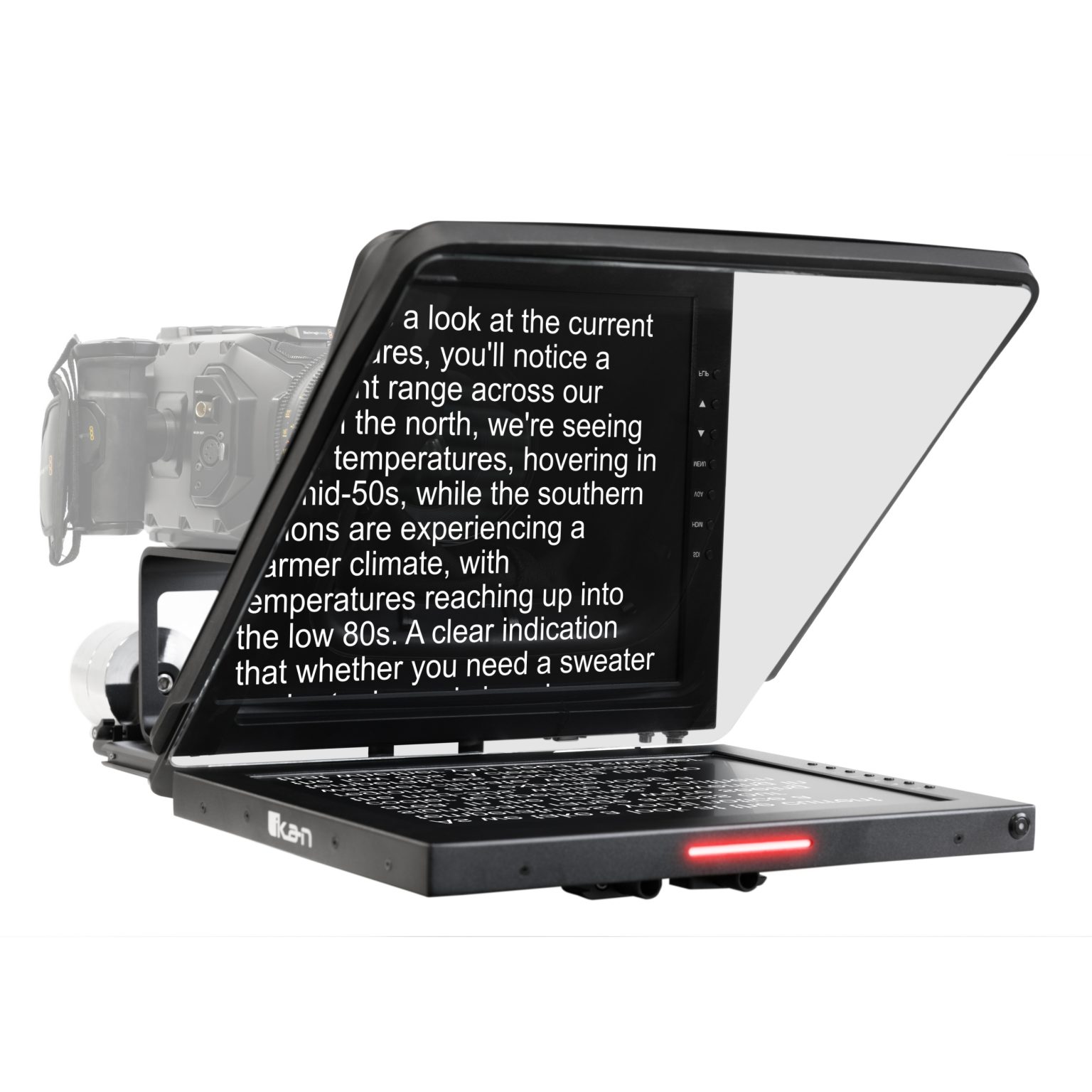 High Bright 15" Teleprompter w/ Built-In Tally Light - Ikan
