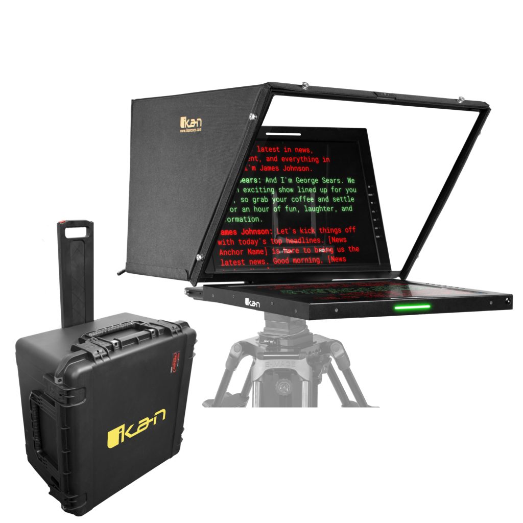 Professional 19 in. High Bright PTZ Teleprompter w/ Widescreen Tally ...