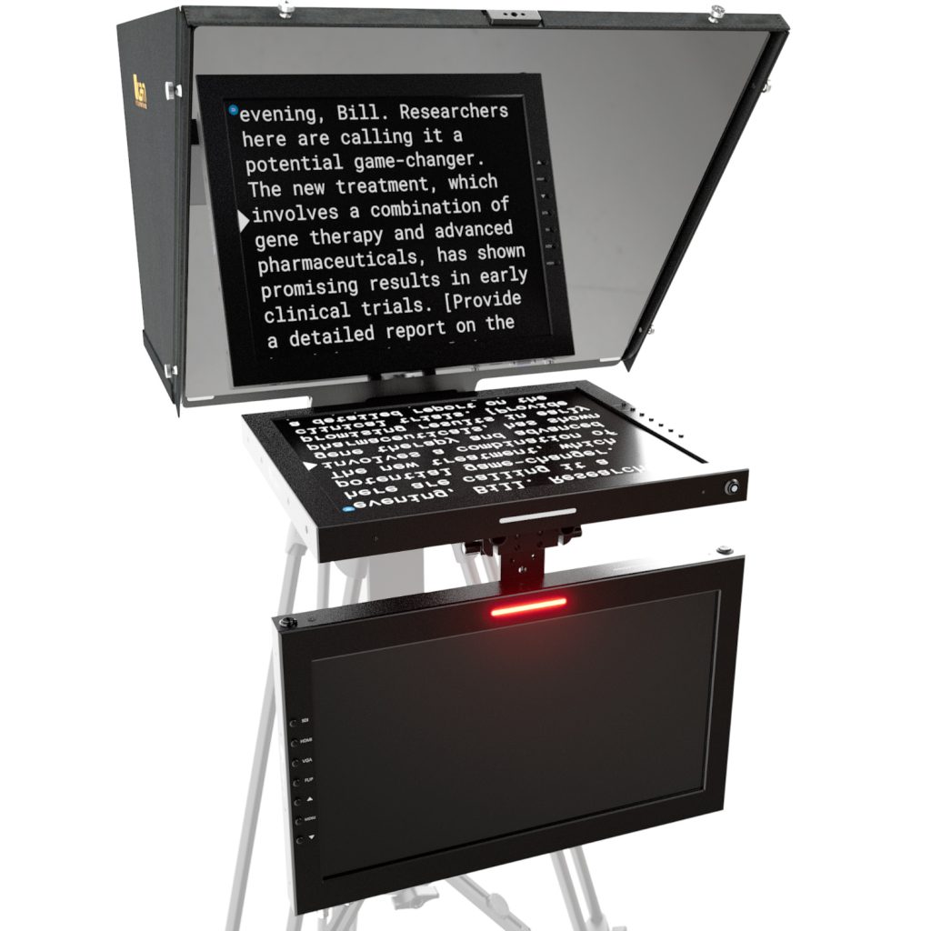 Professional 15 in. High Bright SDI & HDMI Teleprompter w/ Talent ...