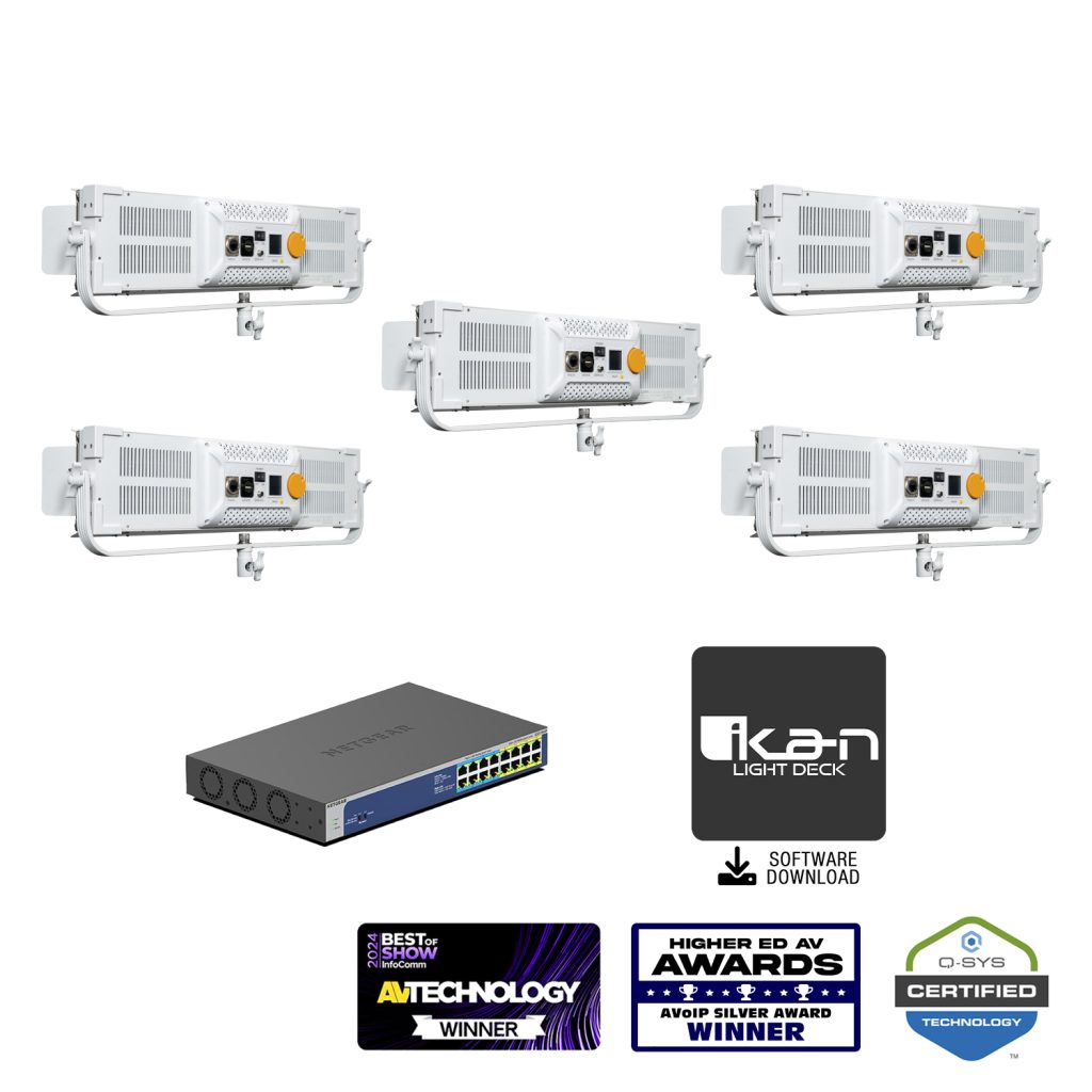 Lyra POE Low Profile Bi-Color Studio Panel Soft LED 5x Light w/ Netgear ...