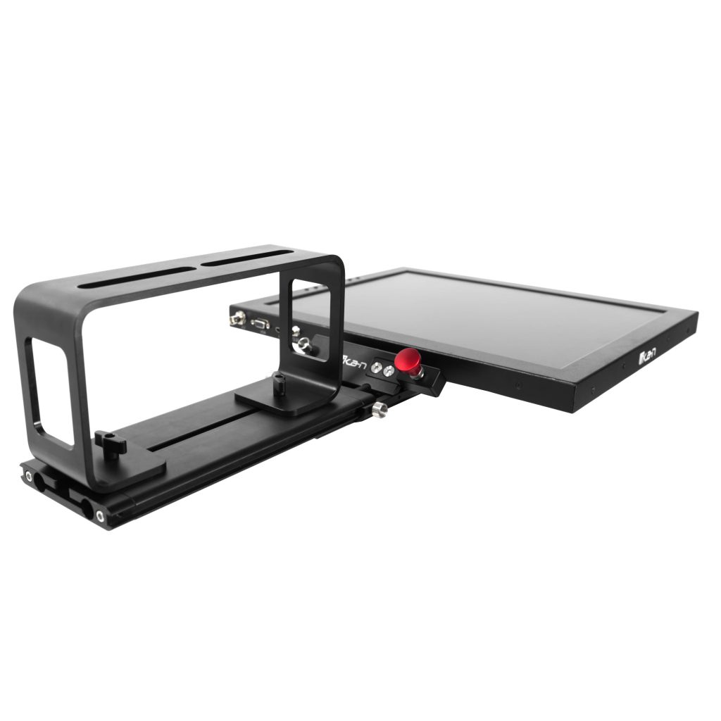 19" 4:3 PTZ Teleprompter w/ 16:9 Talent Monitor, Motorized Pedestal ...